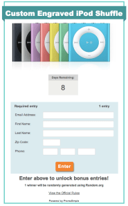 Custom Engraved iPod! Last day to enter our giveaway! We love ...